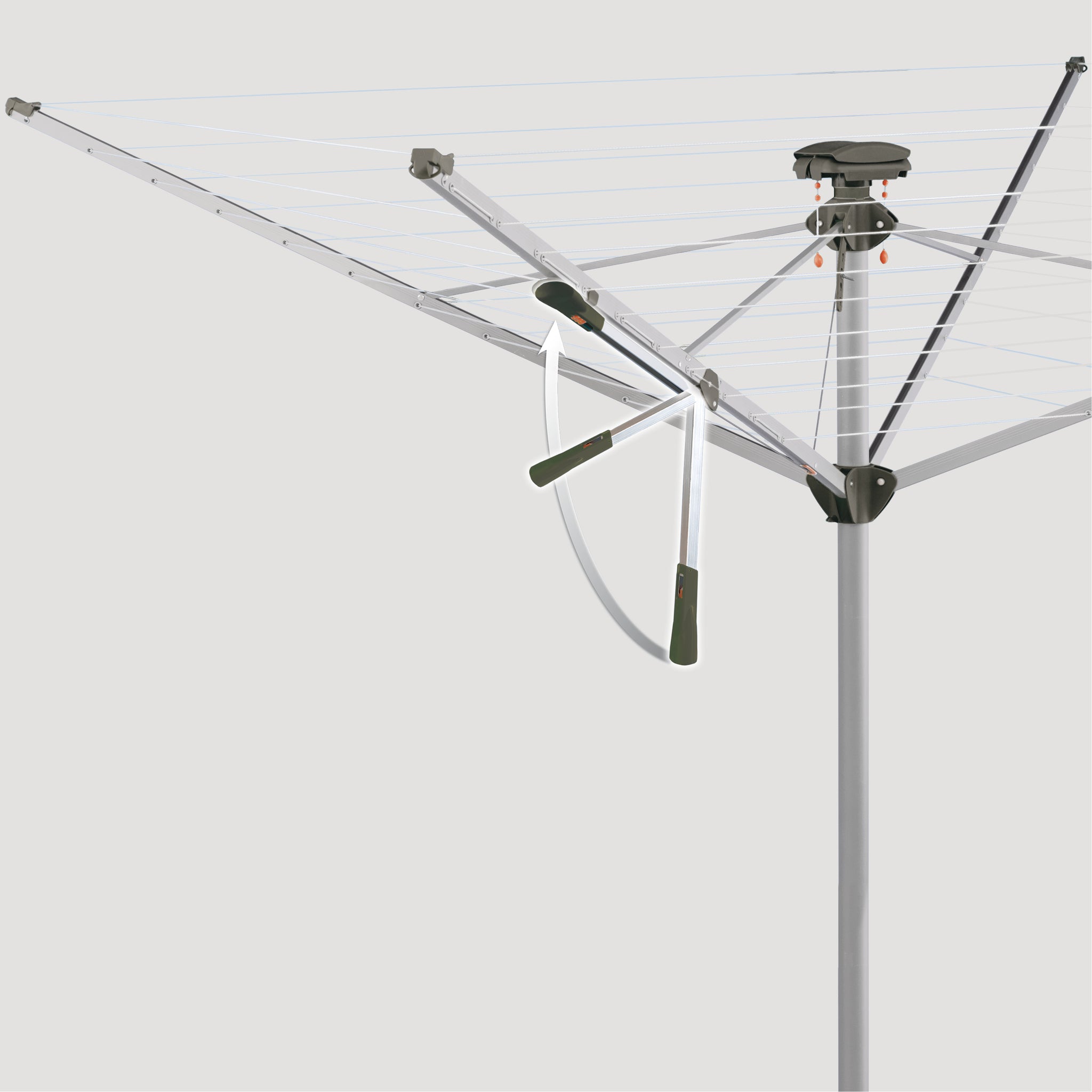 Leichtspannhebel-Wäschespinne NOVAPLUS 500 EASY GRAU